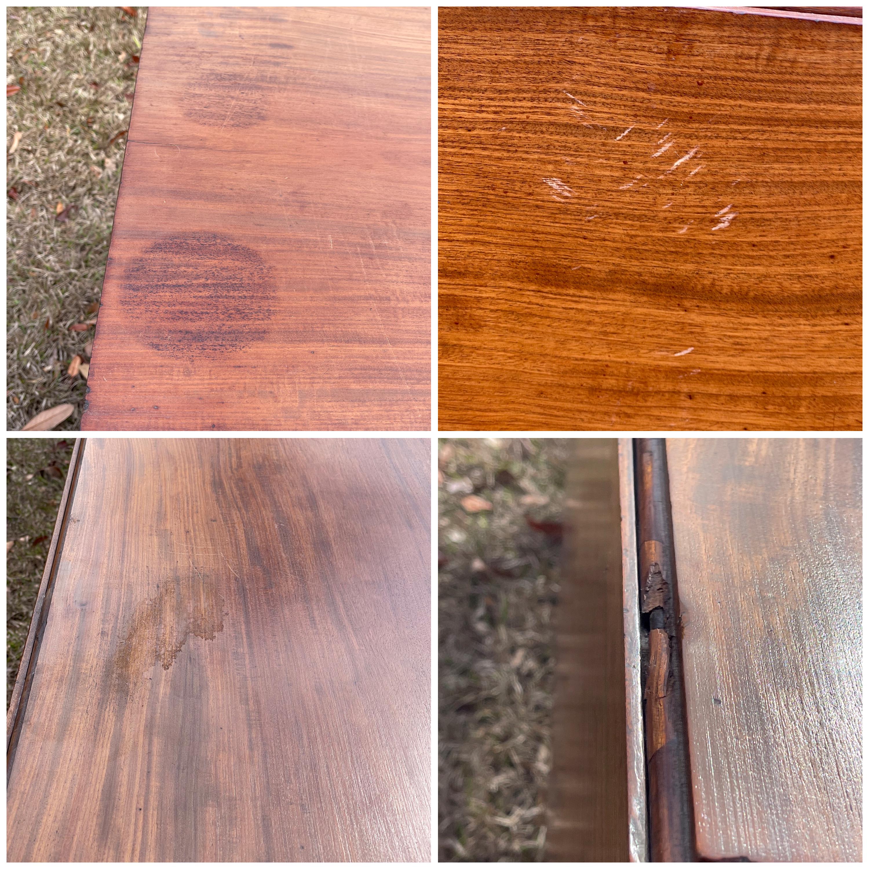 Walnut Drop Leaf Table, Antique Single Board Top, Wood Furniture ...
