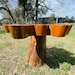 Cypress Slab Side Table, Wood End Table, Furniture, Natural Cypress ...