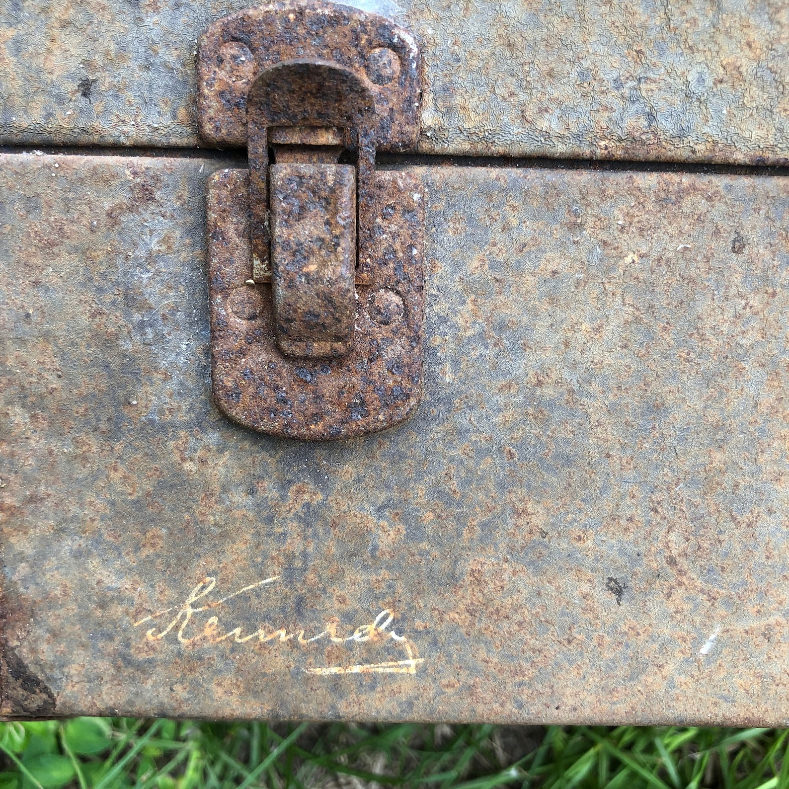 Vintage Metal Tool Box Toolbox Gray Metal Box Metal - Etsy