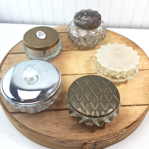 Vintage Powder Jar - Etsy