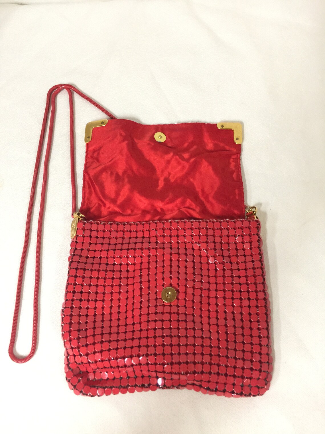 Vintage Purse Vintage Mesh Purse Red Purse 1960s - Etsy