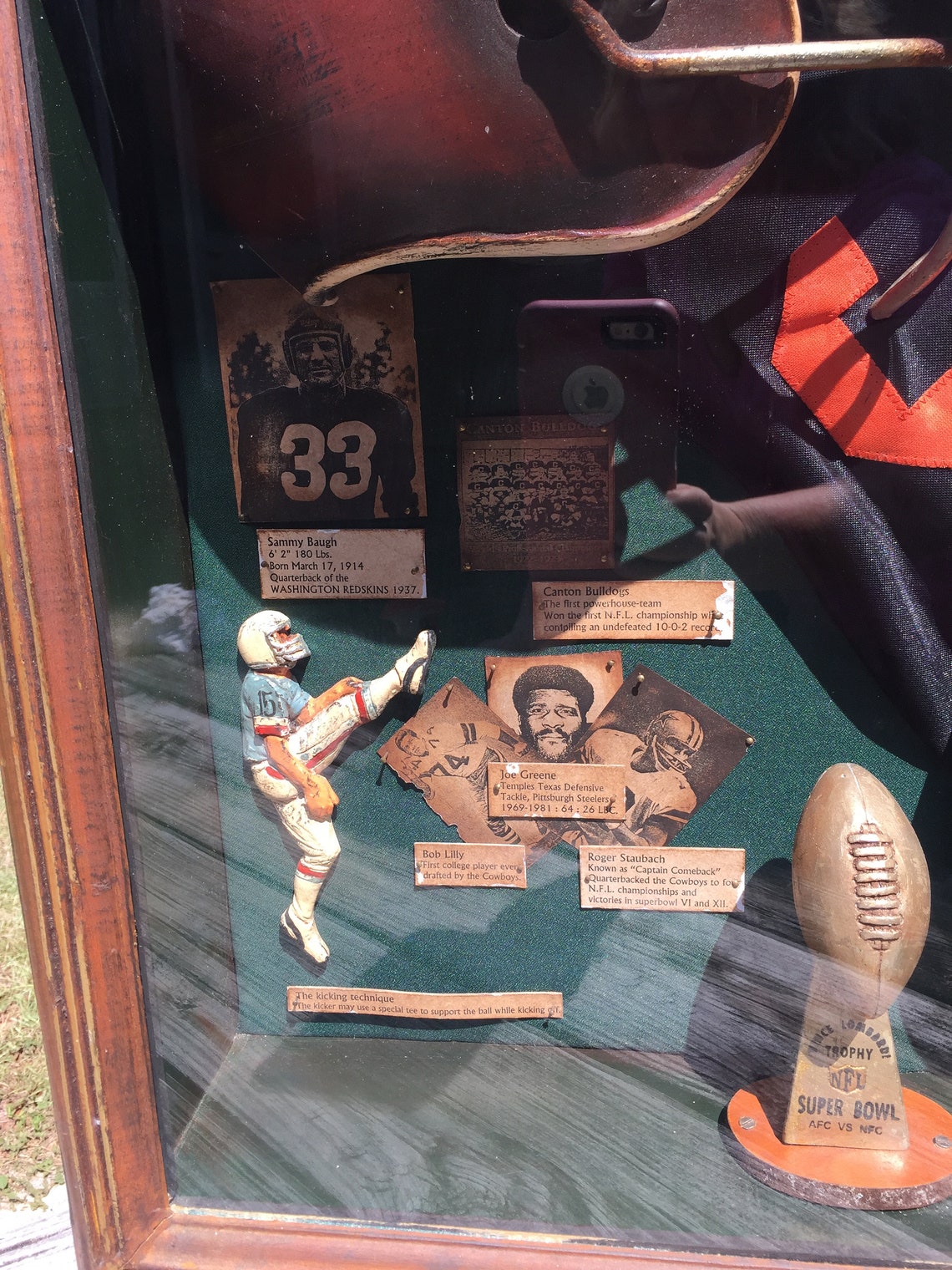 Sports memorabilia Football Decor Box wall decor Man Cave | Etsy