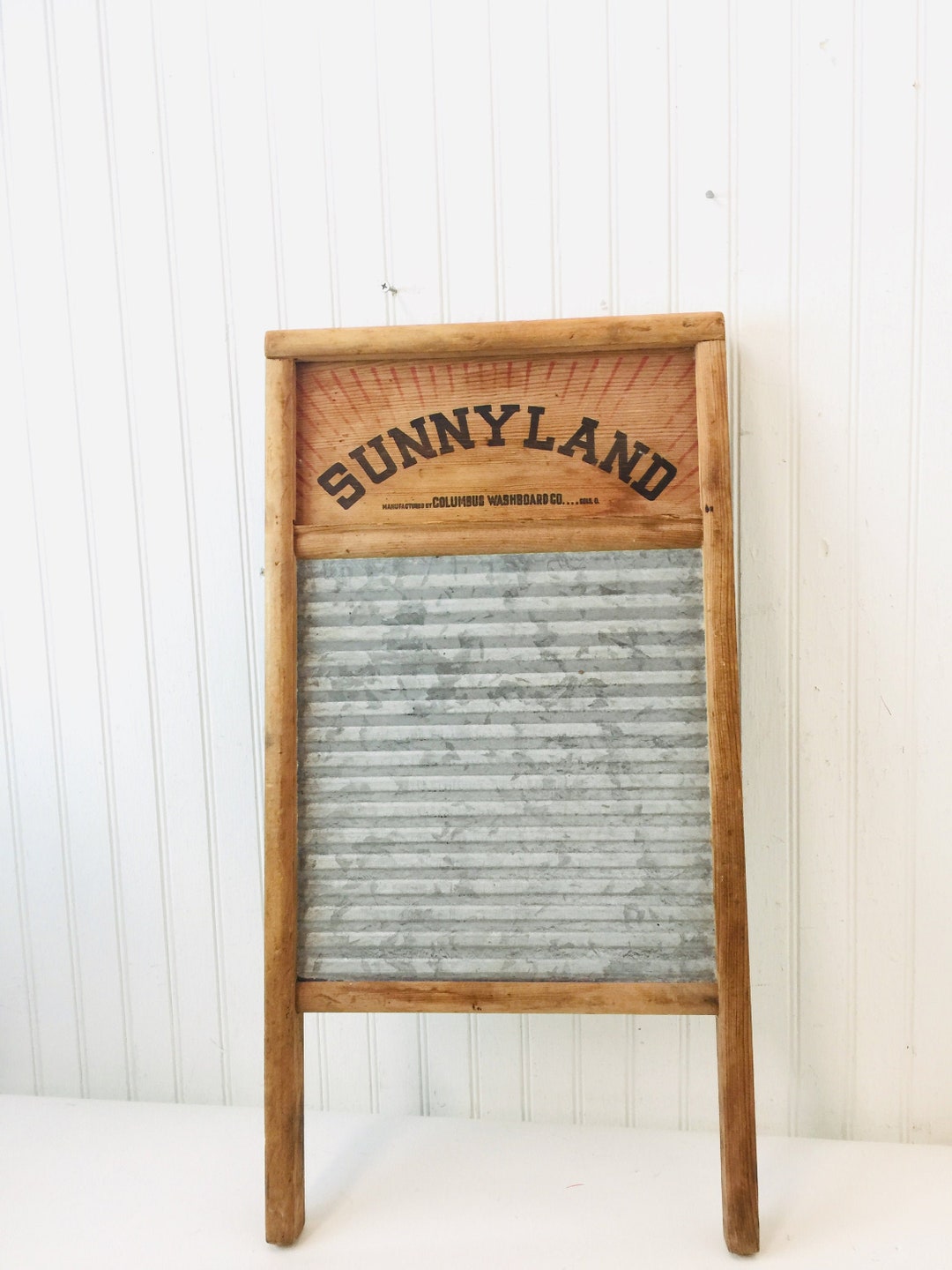 Vintage Washboard, Sunny Land Washboard, Farmhouse Decor, Rustic Modern ...