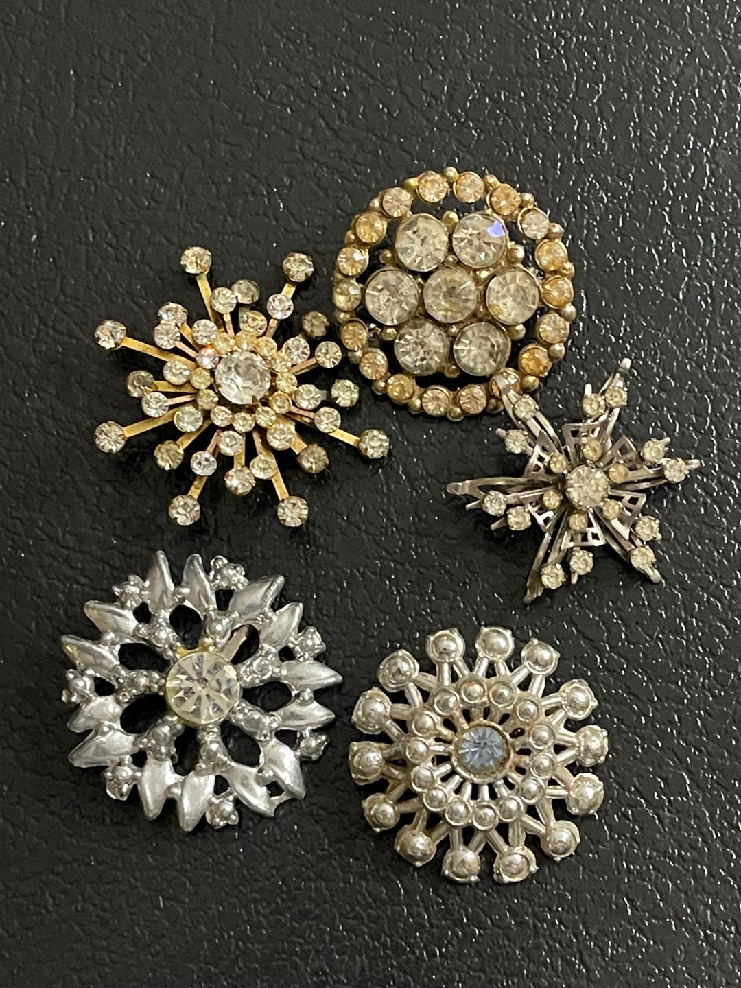 Vintage Brooch Collection, Vintage Pin, Rhinestones, Mid Century ...