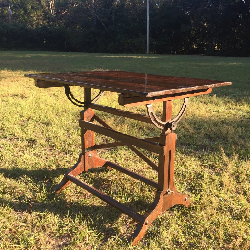 Antique Drafting Desk Vintage Architect Table Builder | Etsy