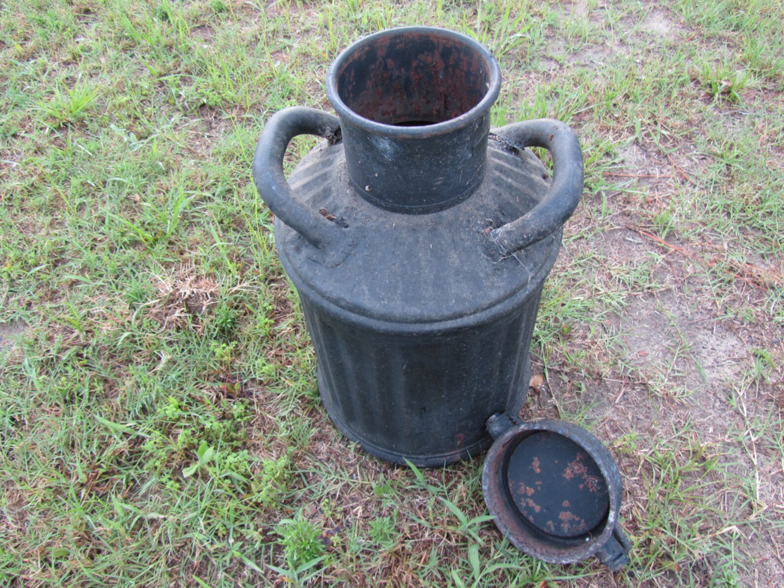 Antique Fuel Can, Large Fuel Can, Metal Container, Farmhouse Decor, Oil ...