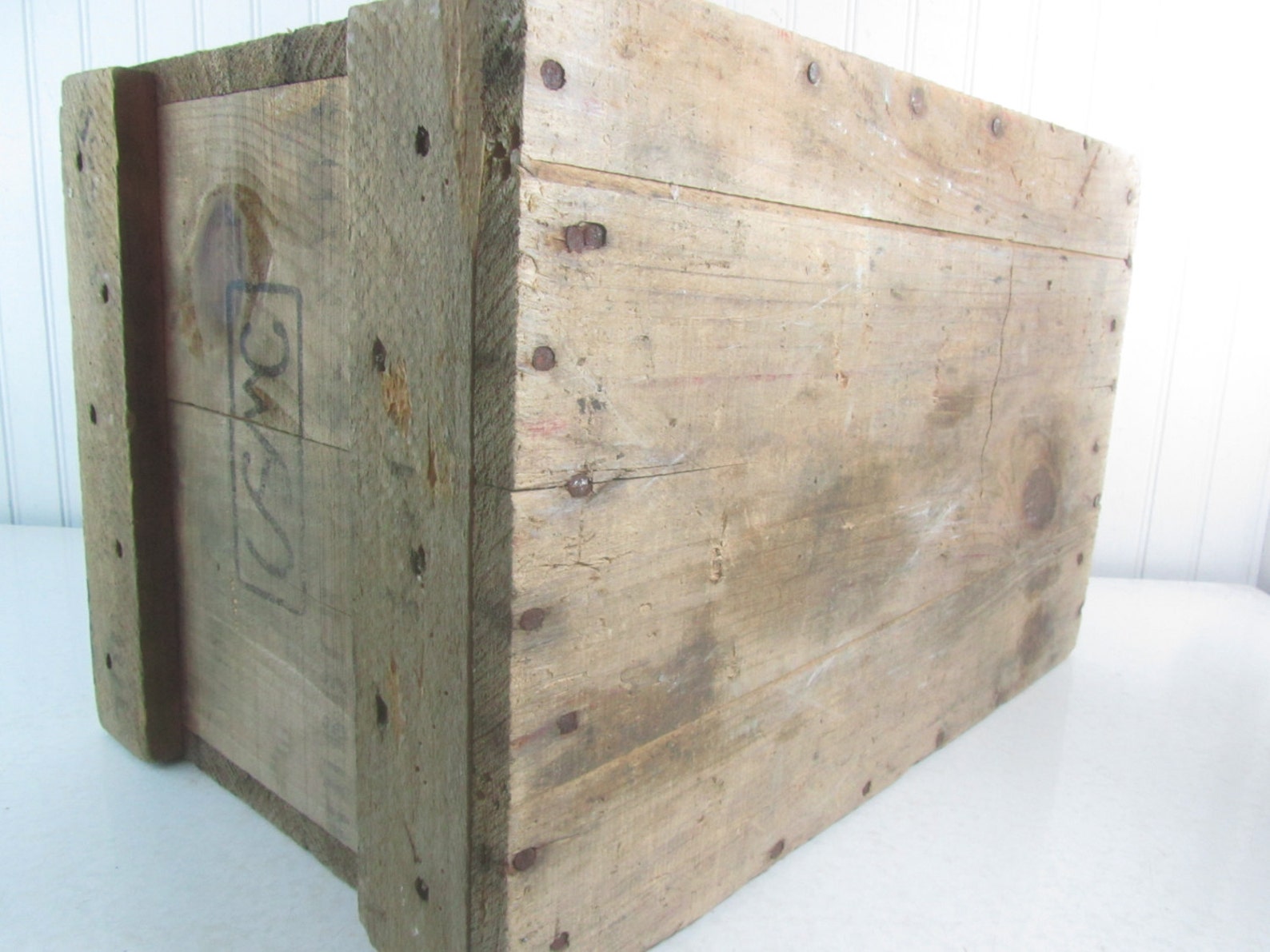 Wood Crate USMC United Shoe Mach. Corp. Wood Box Vintage - Etsy