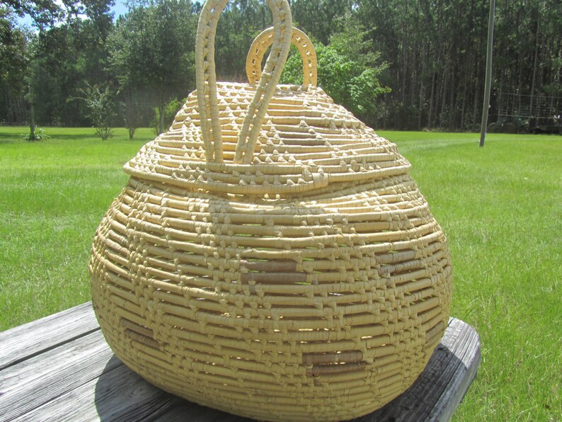 Large Basket, Wicker Basket, Round Basket, Large Basket With Lid - Etsy