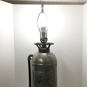 Antique Fire Extinguisher Lamp, Man Cave, Pyrene Extinguisher, Rustic ...