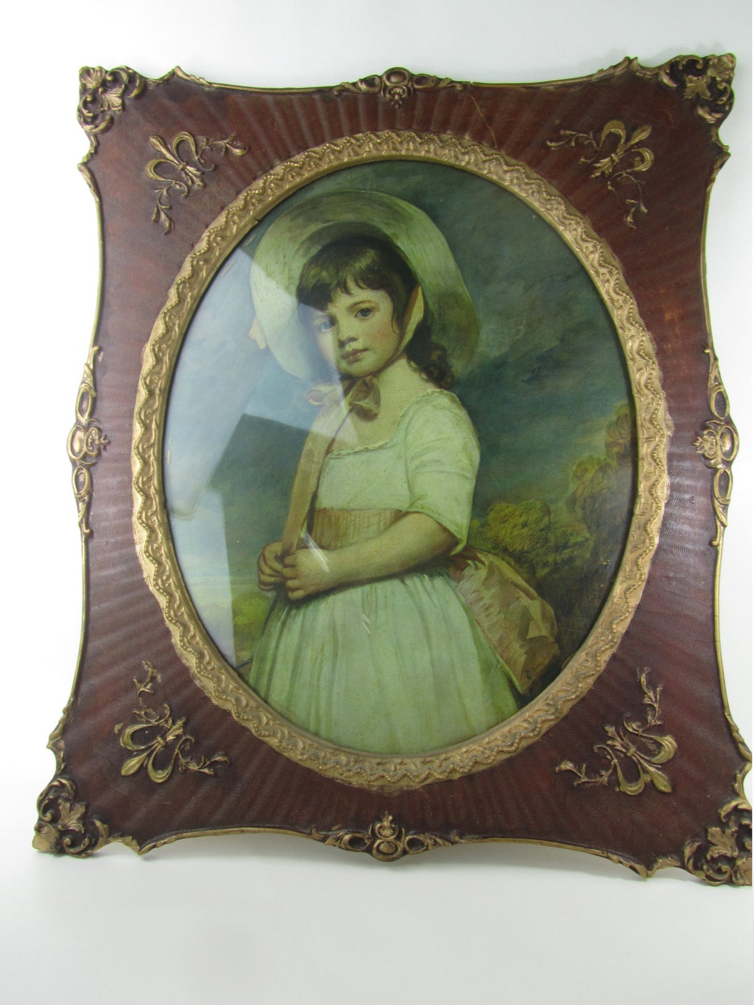 Antique Framed Art,ornate Wood Frame,large Picture Frame,print Under ...