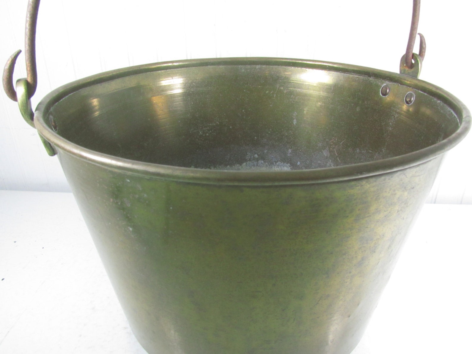 Antique Brass Bucket Brass Pail Antique Brass American - Etsy