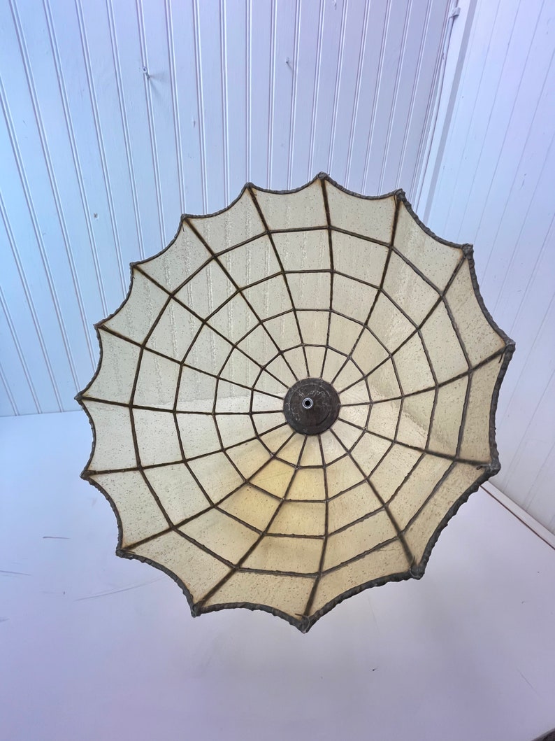 Leaded Glass Shade Vintage Chandelier Shade Stained Glass | Etsy