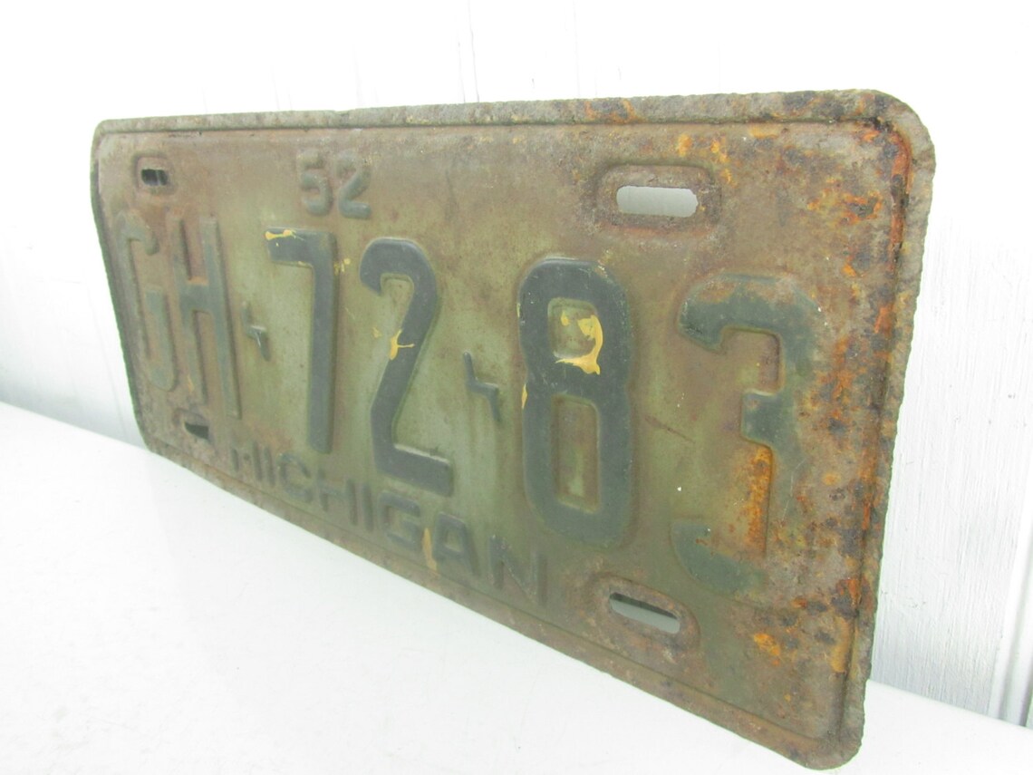 Vintage Michigan License Plate Rusty License Plate Vintage | Etsy