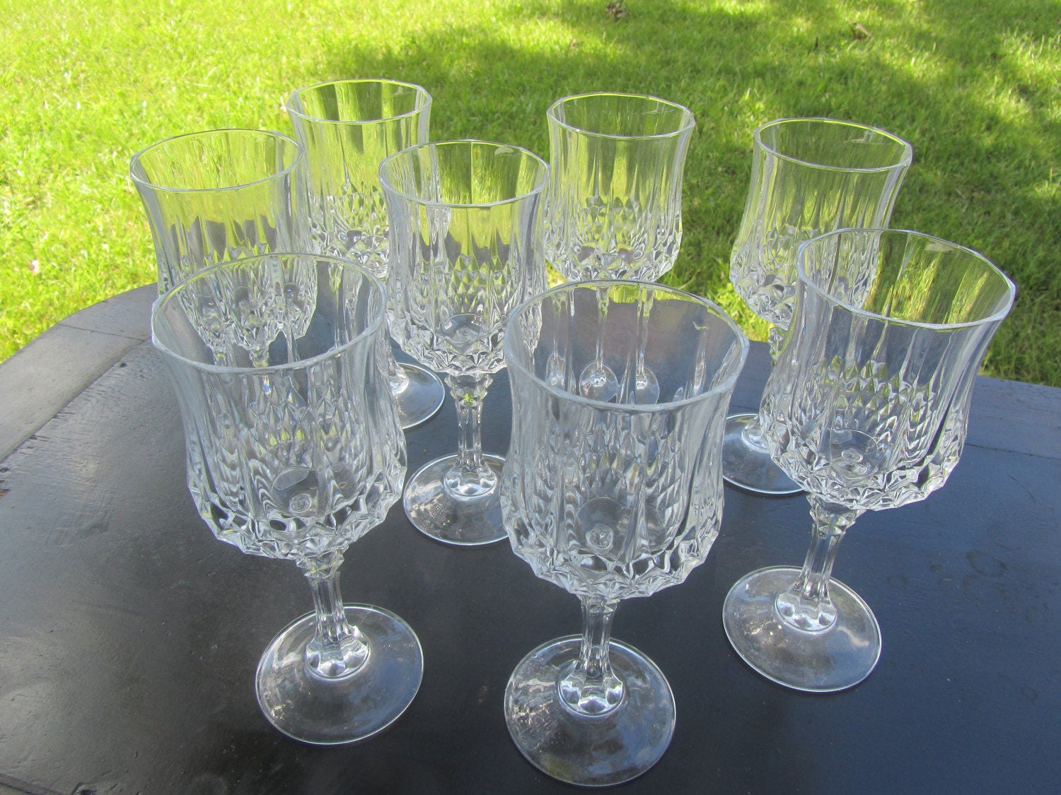 VINTAGE CRYSTAL WINE Glasses Wedding Wine Glass Set Set of - Etsy