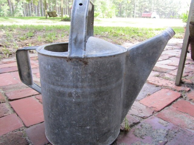 VINTAGE WATERING CAN metal can rustic wedding farmhouse | Etsy