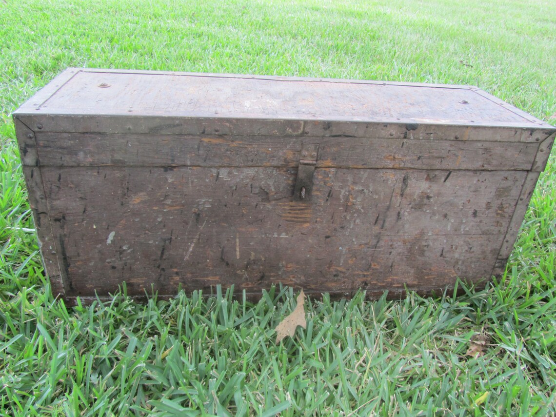 Vintage Carpenters Box Industrial Box Work Box Wood and - Etsy
