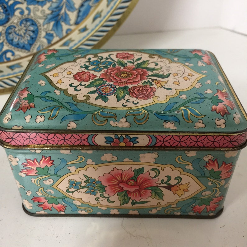 Vintage Tin Collection, the Tin Boxes, Floral Tins, Tin Tray, Shabby ...
