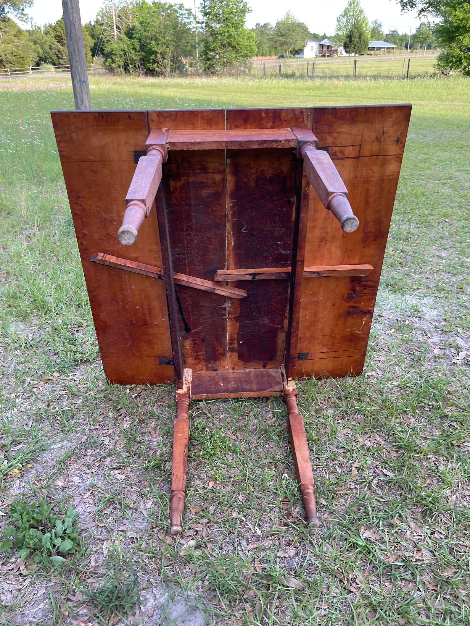 Antique Drop Leaf Table Wood Furniture Dining Table - Etsy
