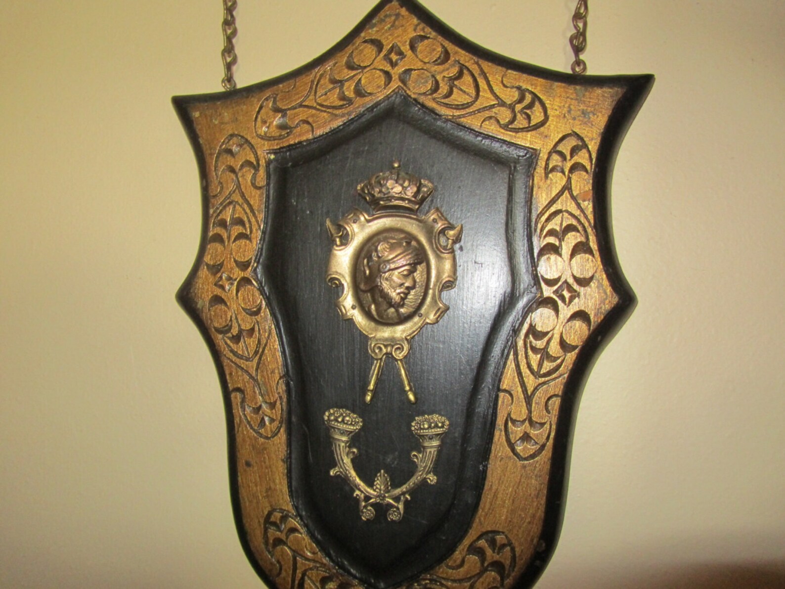 Coat of Arms Wall Hanging, Castle Decor, Norse, Scottish, Wood and ...