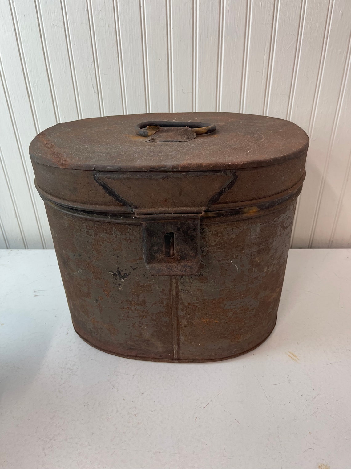 Victorian Hat Box Beaver Top Hat Metal Hat Box Antique - Etsy