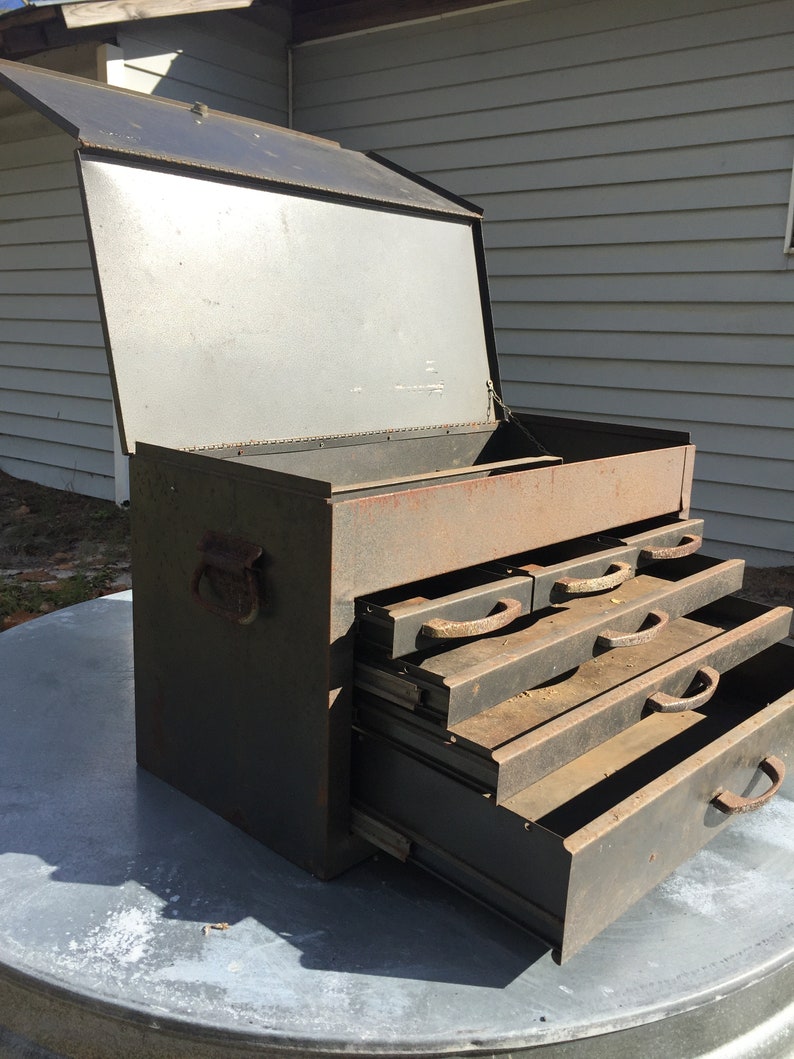 Vintage Machinist Chest, Stack on Machinists Chest, Metal Tool Box ...