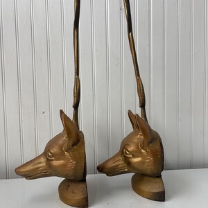Antique English Fox Doorstops, Farmhouse Decor, Metal Dogs, Vintage ...