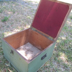 Vintage Wood Box, Carpenter Box, Industrial Box, Work Box, Hand Made ...