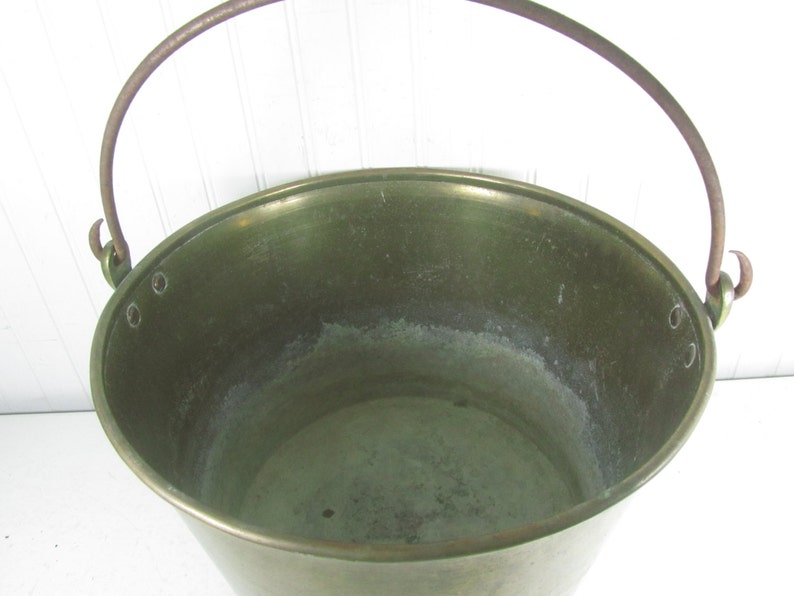Antique Brass Bucket, Brass Pail, Antique Brass, American Brass, Forged ...
