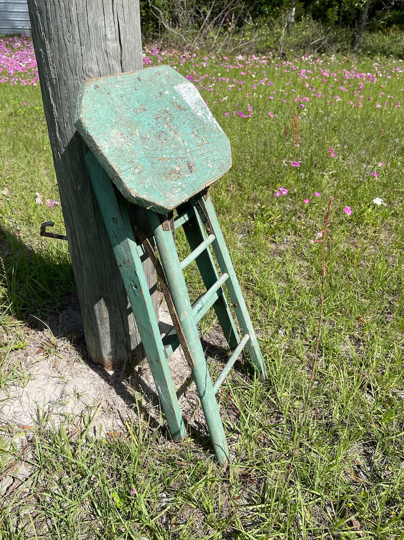 Antique Wood Step Ladder Vintage Step Stool Small Wood - Etsy