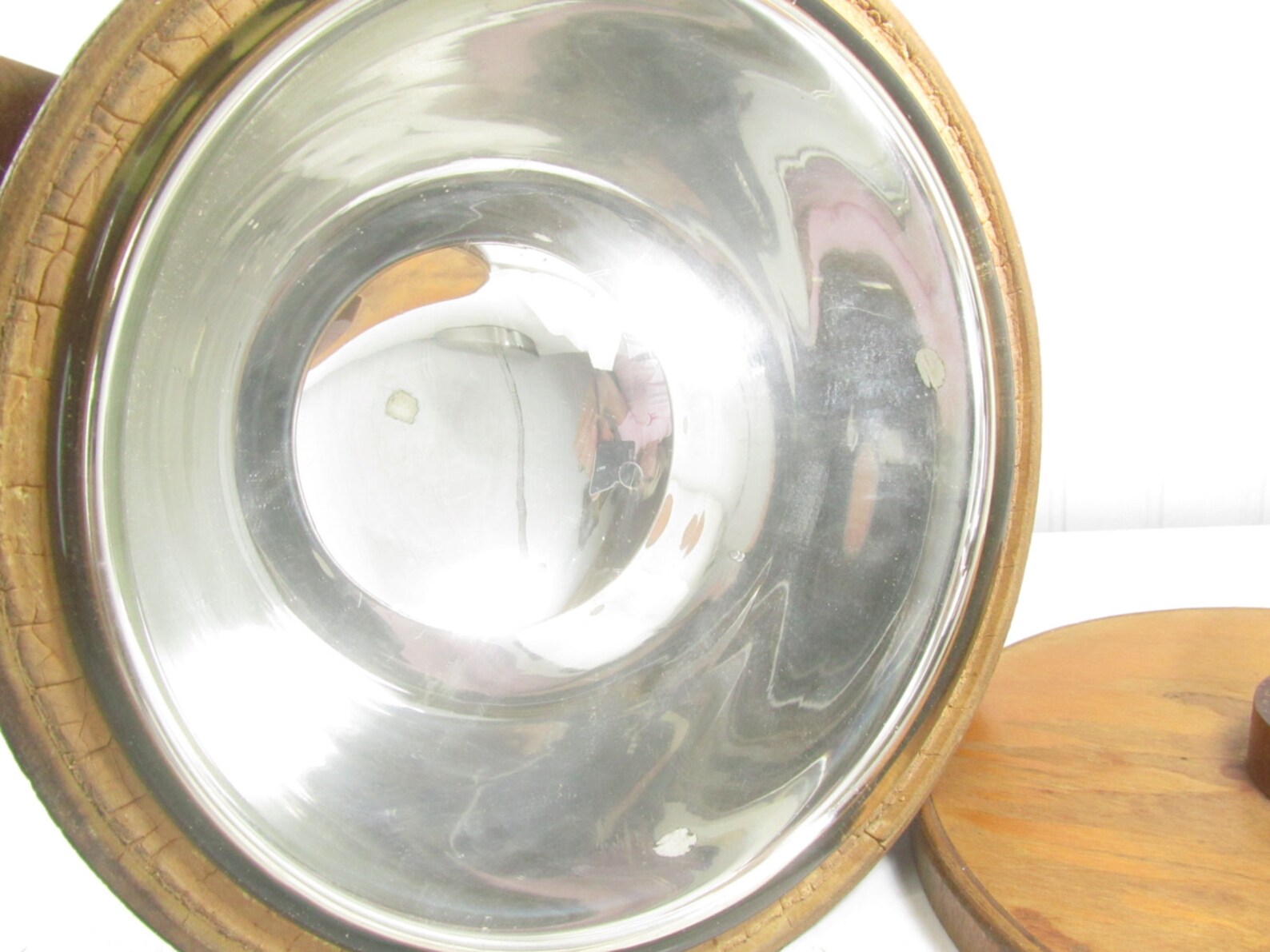 Thermos Ice Bucket, Retro Wood Ice Bucket, Glass Lined Ice Bucket, Mid ...