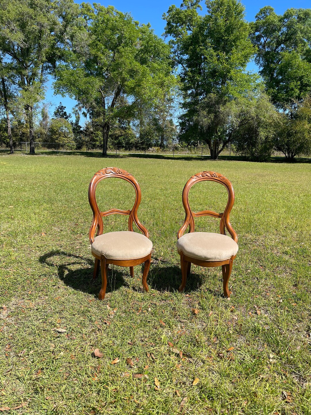 Vintage Chair, Antique Furniture, Two Wood Chairs, Pair of Chairs, Arch ...
