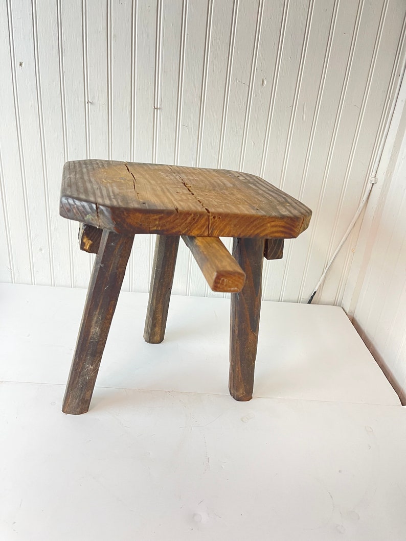 Primitive Wood Milking Stool Vintage Decor Farmhouse Decor - Etsy