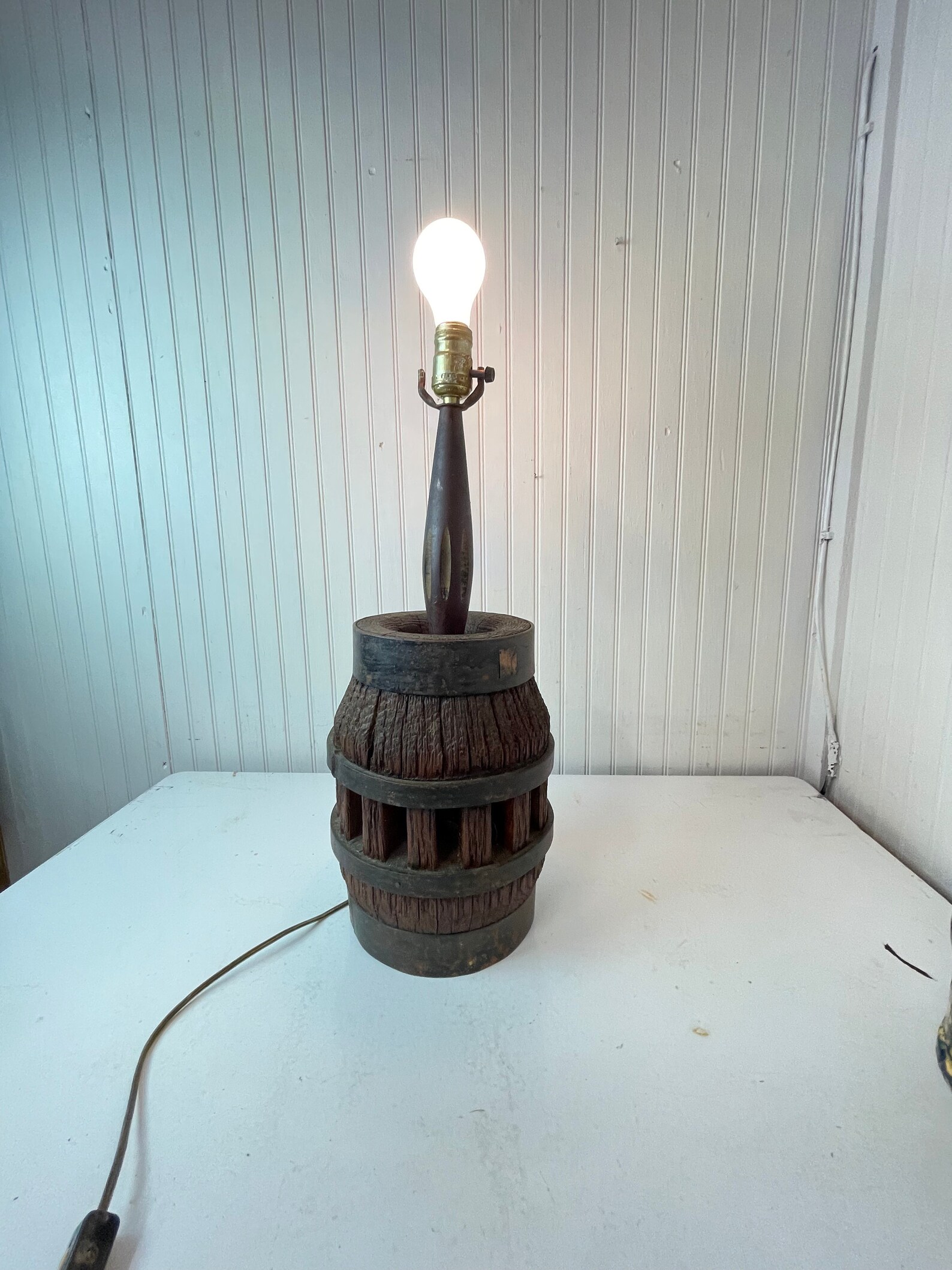 Antique Wagon Wheel Hub Lamp, Farmhouse Decor, Rustic Decor, Ranch ...