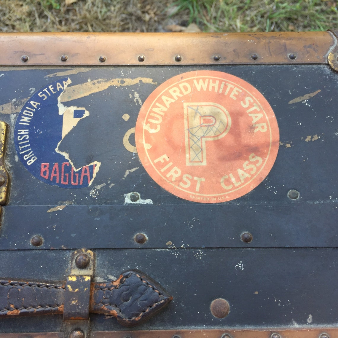 Steamer trunk vintage suitcase luggage vintage stickers | Etsy