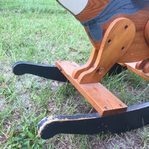 Wood Rocking Bear, Farmhouse Decor, Riding Toy, Vintage Bear, Childs ...
