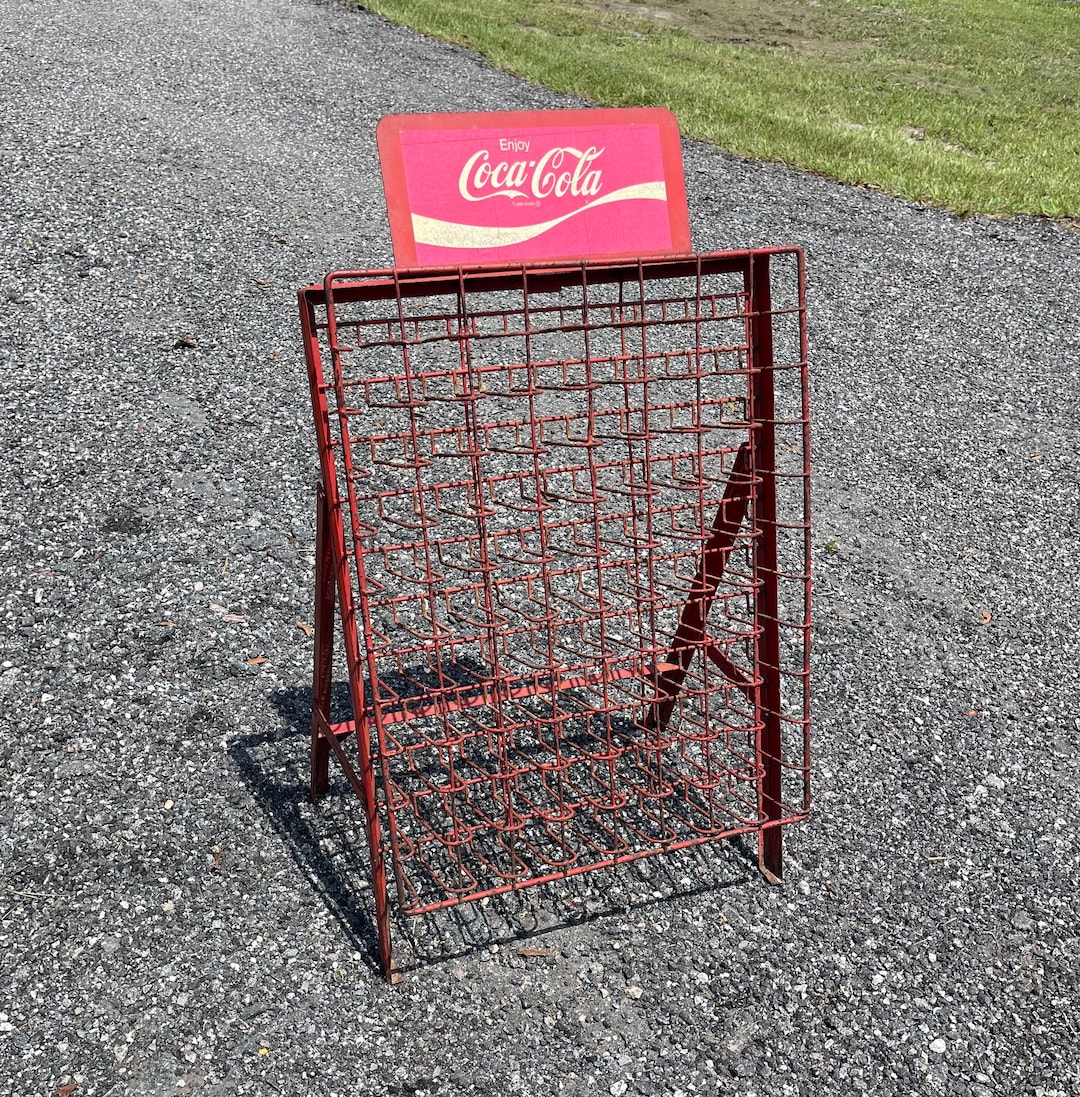 Coca Cola Bottle Holder, Coke Collectible, Bottle Return Rack, Metal ...