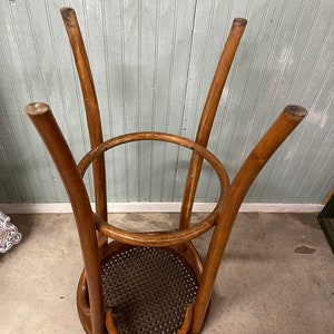 Bentwood Stool, Boho Furniture,thonet Cane Stool, Antique Bar Stool ...