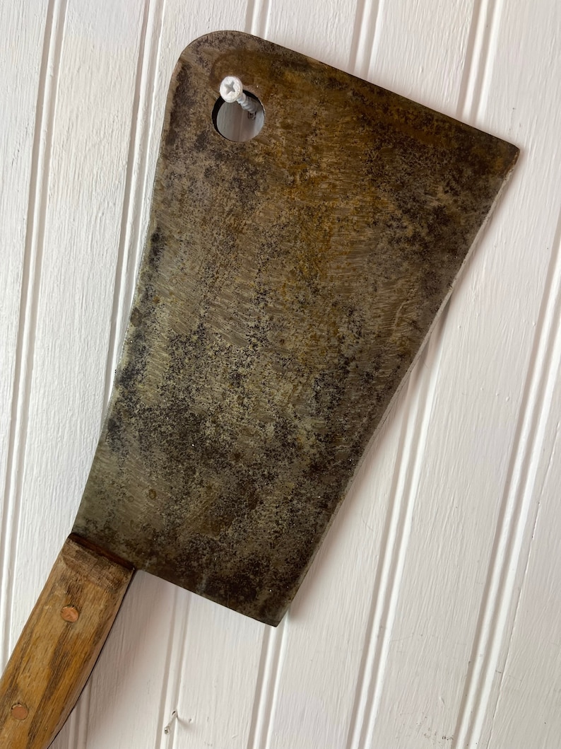 Antique Meat Cleaver, Harold Leonard & Co, Made in Italy, Kitchen Knife ...