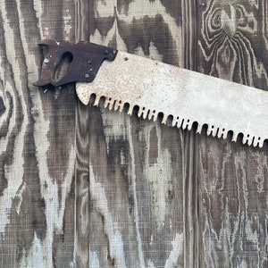 Antique Large Saw, 1 Man Saw, Lumberjack,warrented Superior Saw ...