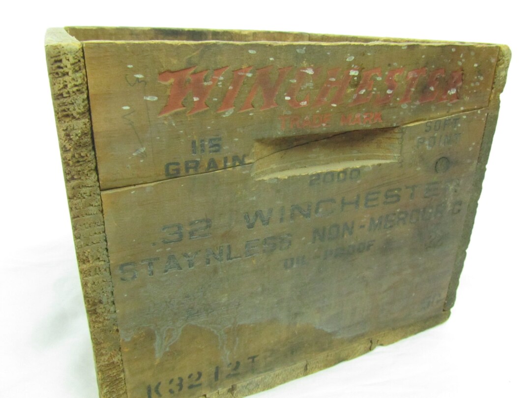 Vintage Winchester Ammo Box, Wood Box, Vintage Crate, Wooden Crate ...