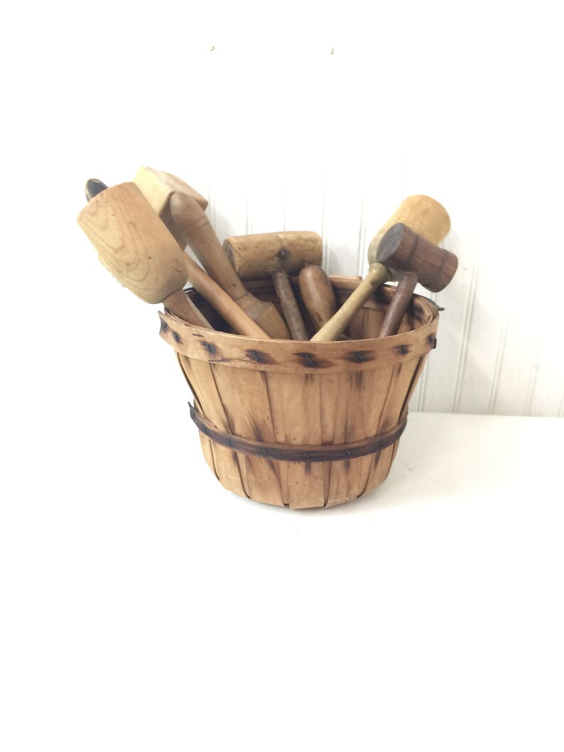 Primitive Wood Masher Collection Wood Pestle Vintage Kitchen - Etsy