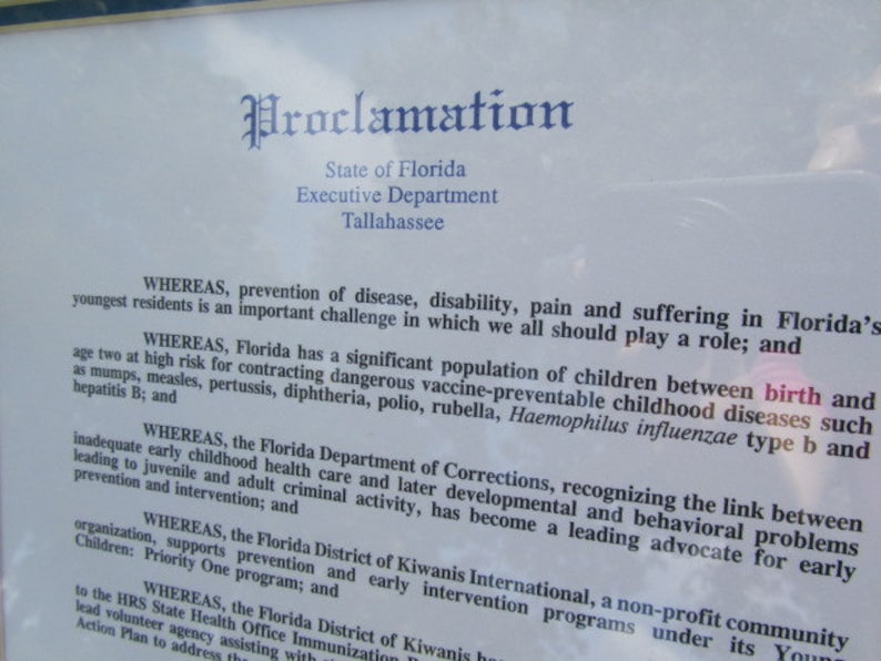 Framed Proclamation Framed Decree Official Document Photo - Etsy UK