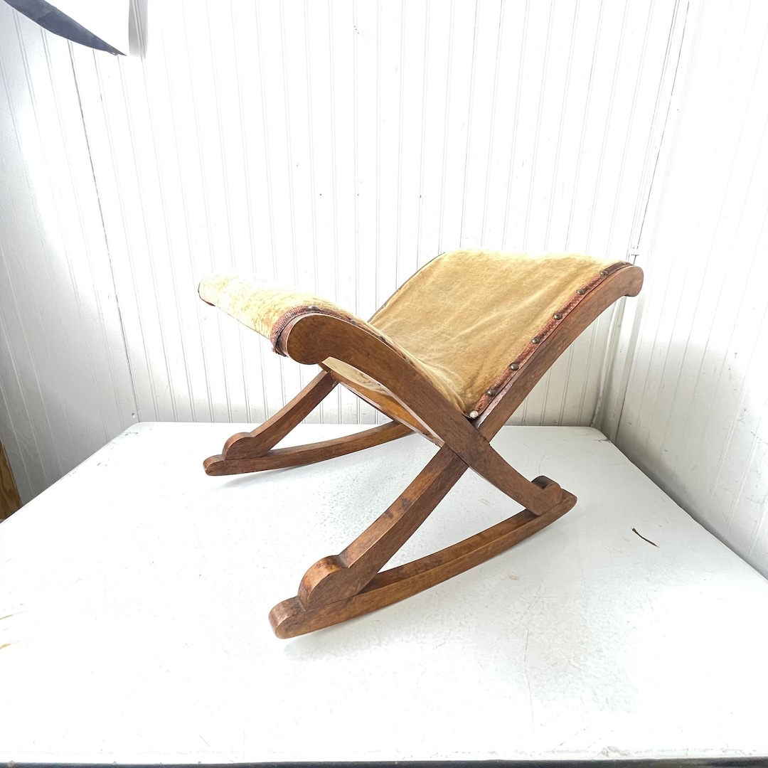 Vintage Footstool, Rocking Foot Rest, Vintage Ornate Ottoman, French ...