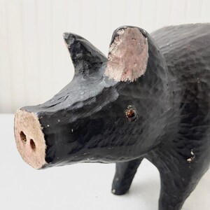 Hand Carved Wood Pig,folk Art, Whimsical Pig, Boho Decor, Farmhouse ...