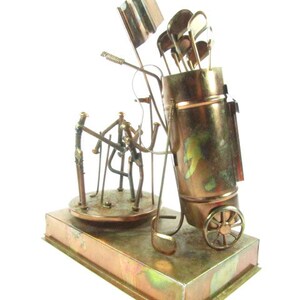 Metal Sculpture, Golf Decor,curtis Jere Style, Metal Figurine, Music ...