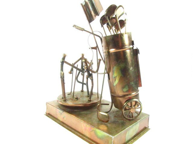 Metal Sculpture Golf Decorcurtis Jere Style Metal Figurine - Etsy