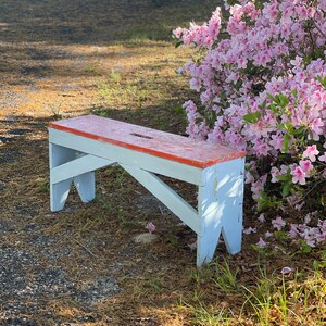 Rustic Bench, Solid Wood Bench,painted Bench, Distressed Bench ...