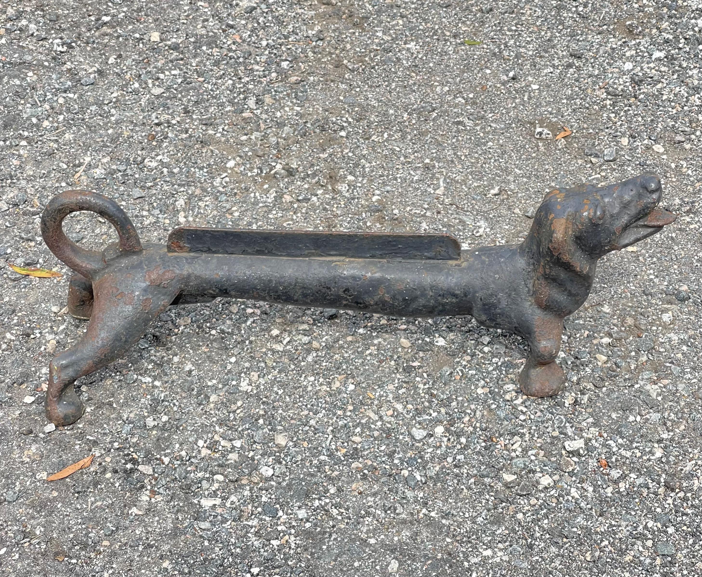 Cast Iron Dog, Antique Boot Scrape, Weinner Dog, Dachshund, Rustic ...