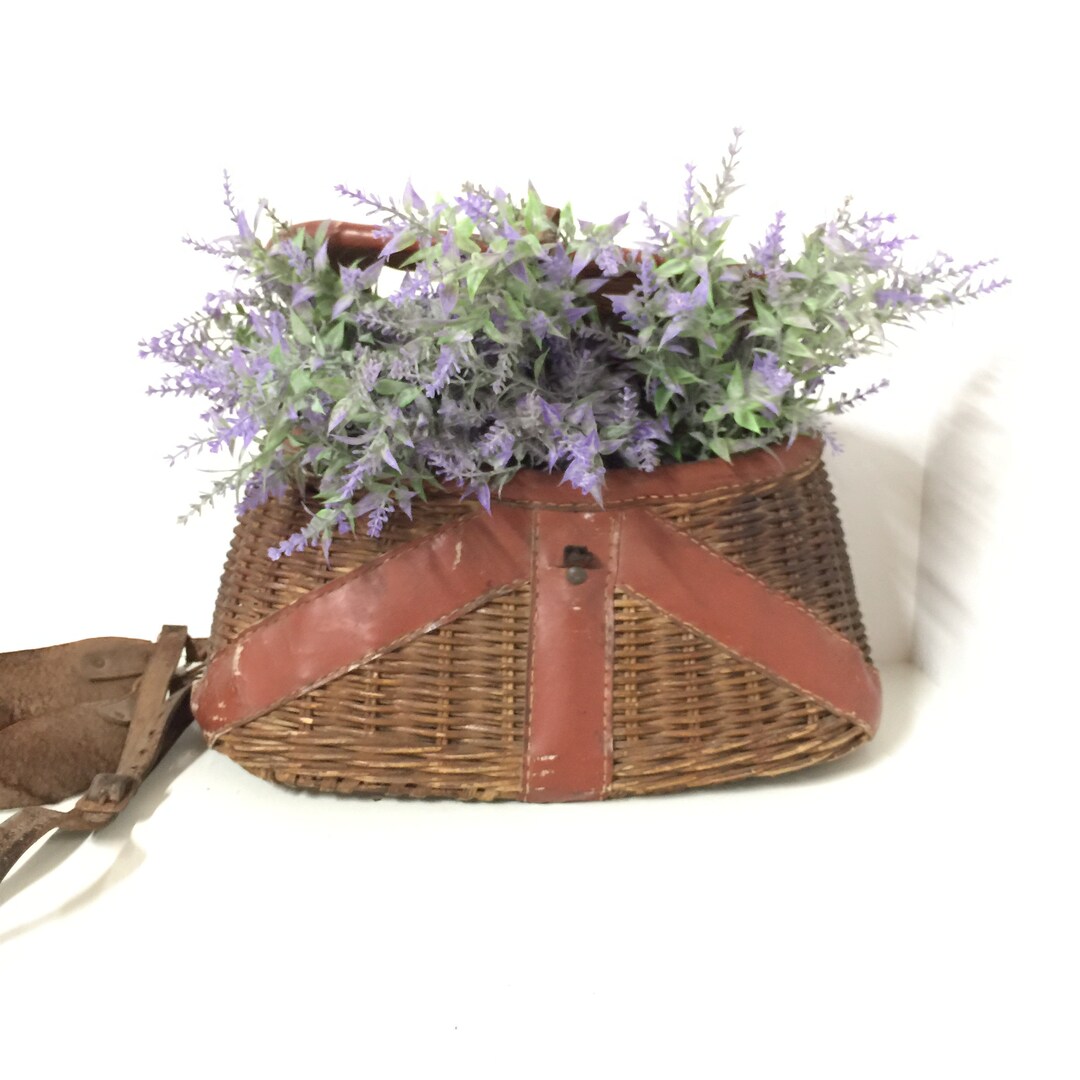 Antique Creel Basket, Vintage Fishing Basket,1930s Decor,fly Fishing ...