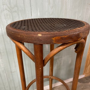 Bentwood Stool, Boho Furniture,thonet Cane Stool, Antique Bar Stool ...